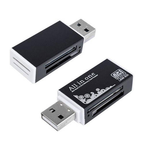 Картридер USB для: Micro SD, SDHC , TF, M2, MMC. Цвет: черный (ID ...