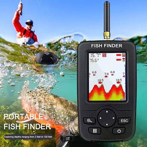 Беспроводной эхолот Fish Finder XJ-01 / Цветной 2.8" TFT color LCD ...