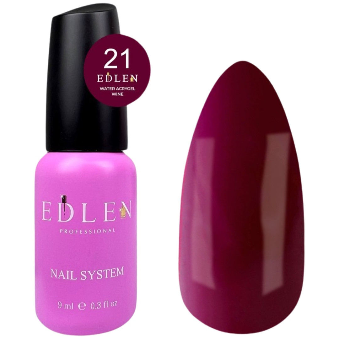 EDLEN New Formula Water Acrygel №21 Wine Рідкий акригель, 9 мл (ID ...