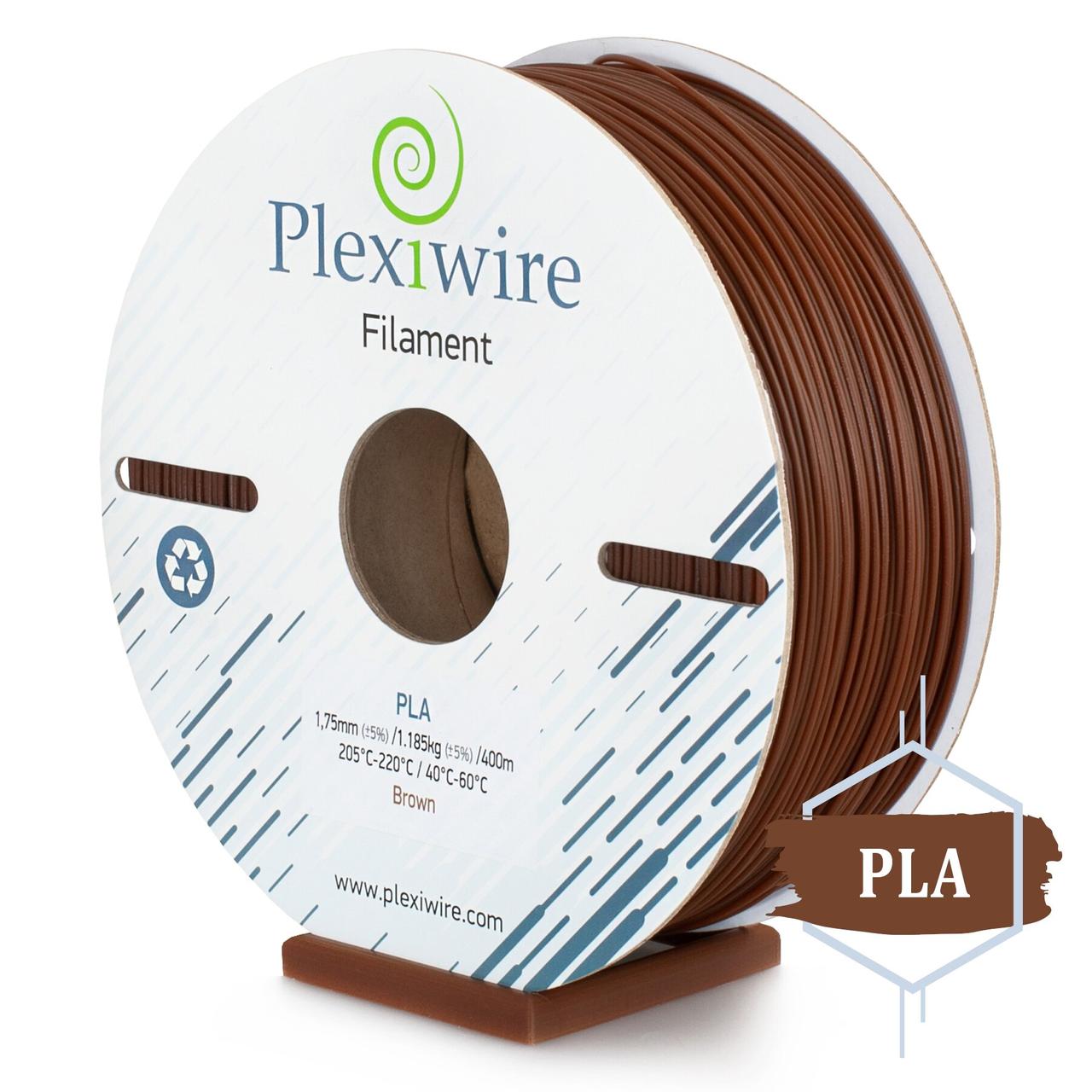 PLA пластик Plexiwire для 3D принтера 1.75 мм коричневий (400 м/1.185 кг) (ID#2124581121), ціна ...