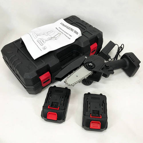 Міні-пила з акумуляторним живленням 10 см, Електропила для гілок, Садова MR-501 акамуляторна ...