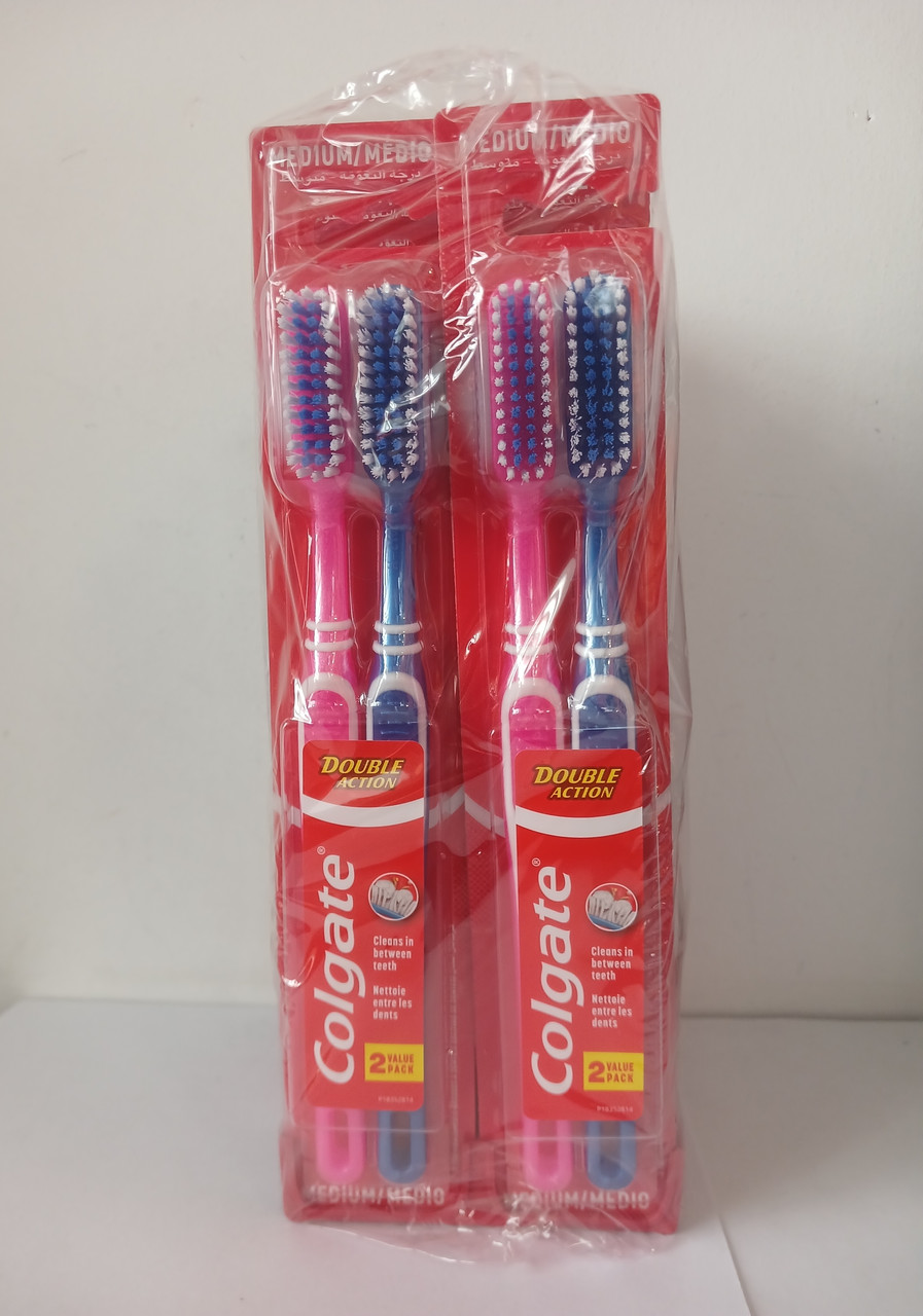 Щетка зубная Colgate Double action Medium середняя двойная 12 шт ...