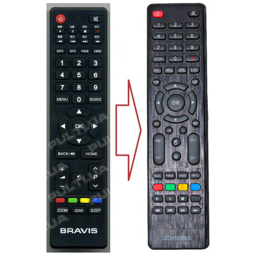 Пульт для телевизора BRAVIS LED-32D5000 Smart +T2 (ID#2126705142), цена: 145 ₴, купить на Prom.ua