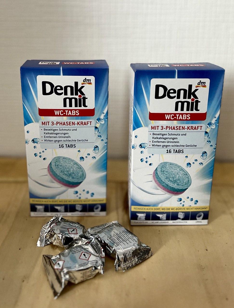 Таблетки для чищення унітазів Denkmit WC Reiniger Tabs 16 шт (ID ...