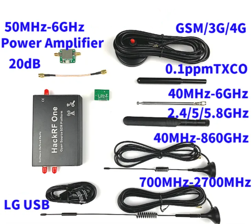 HackRF One SDR радіостанція в корпусі з набором, 1 МГц-6ГГц плата радіо ...