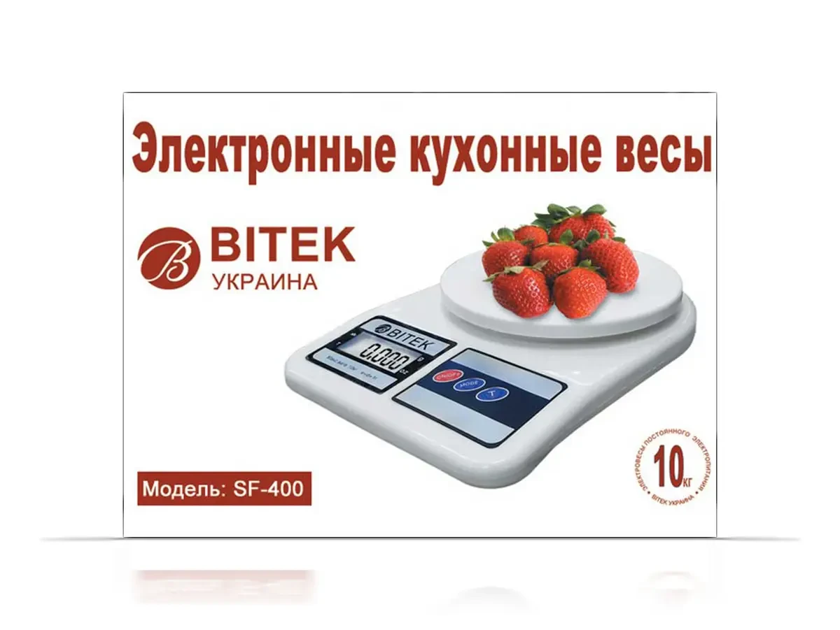 Ваги електронні побутові 10кг BITEK YZ-1905-SF-400 40шт 9082: продаж, ціна у Одесі. Кухонні ваги ...