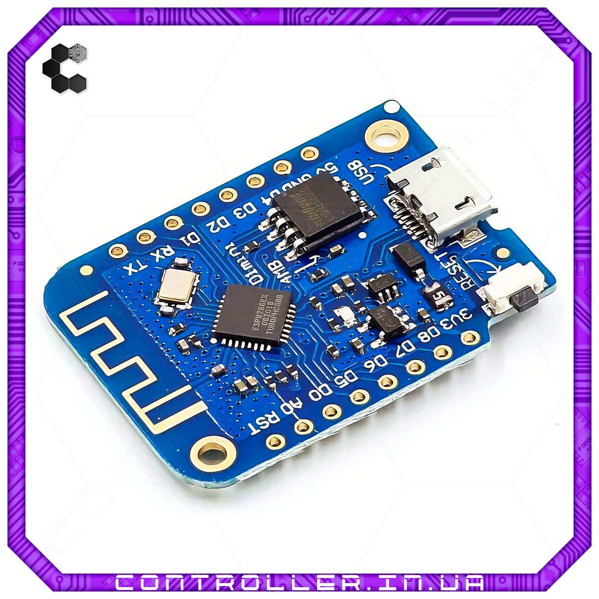 Мікроконтролер WeMos D1 mini V3.0 Micro-USB (ID#2128341910), ціна: 188 ...