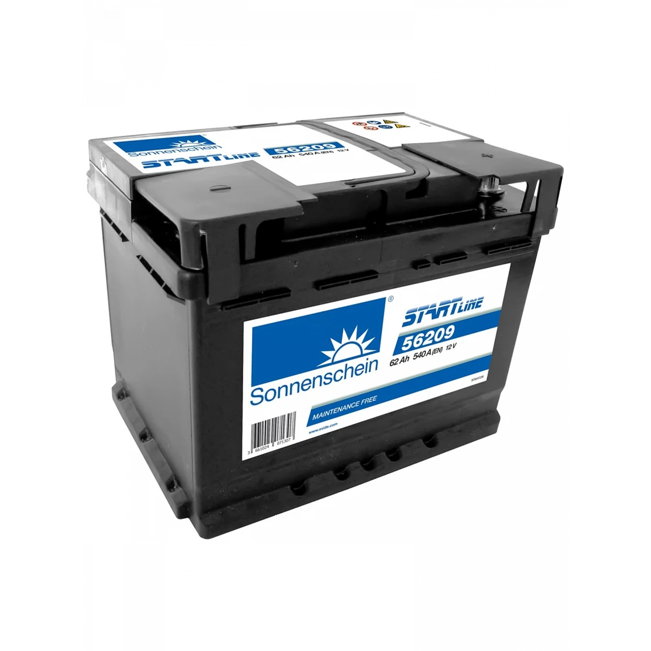 Аккумулятор SONNENSCHEIN 12V 62Ah 540A L+ 242 мм х 175 мм х 190 мм ...