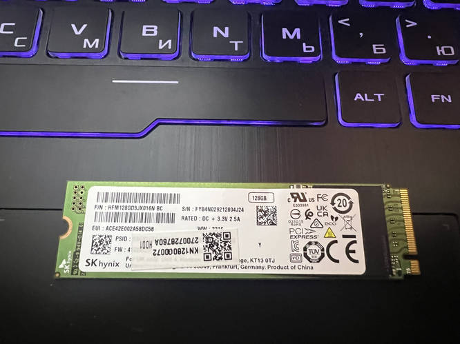 Ssd m2 NvMe SK Hynix 128gb 2280 + Windows Як новий (ID#2119435493 ...