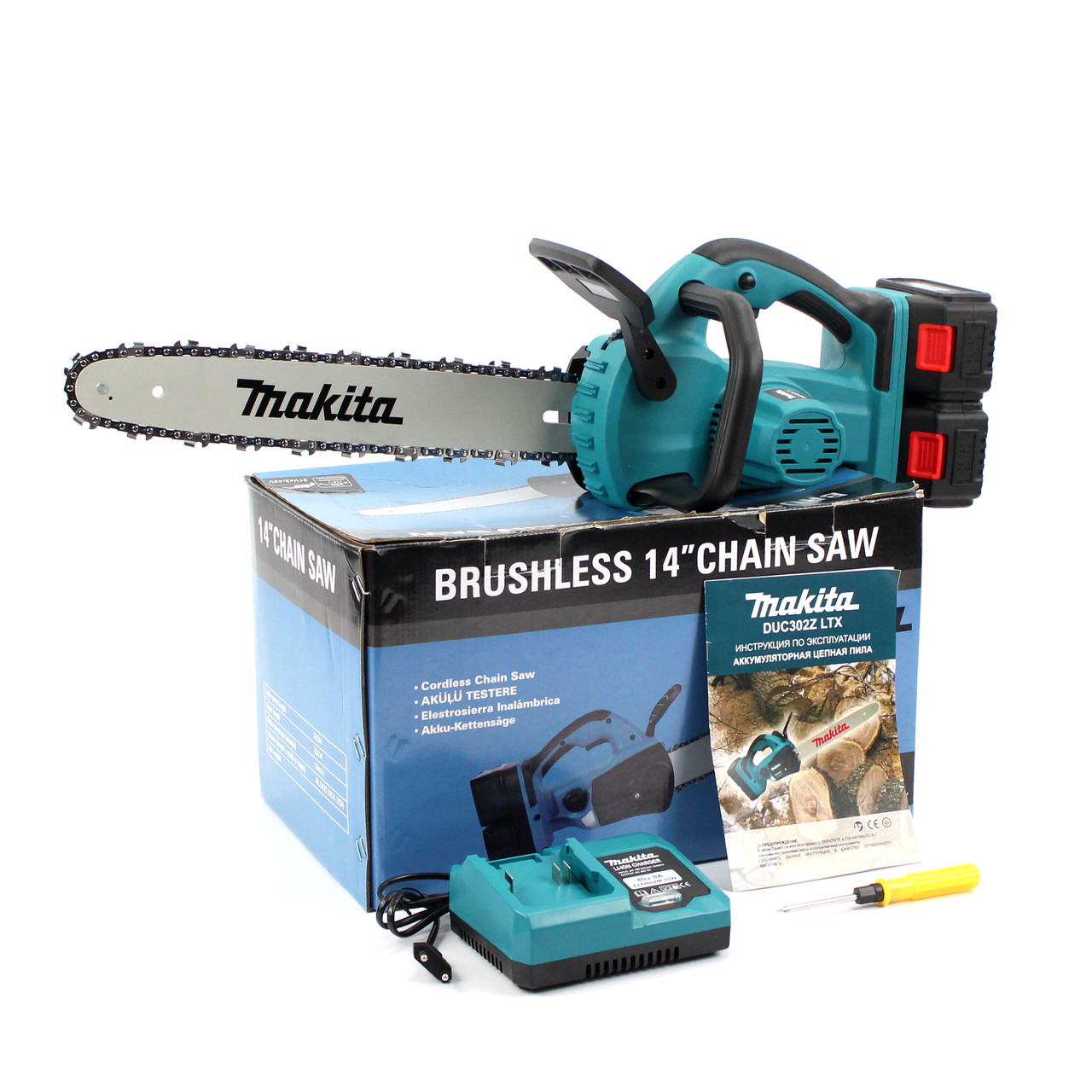 Аккумуляторная пила Makita DUC302Z LTX (40V, 8AH, шина 35см). АКБ пила ...