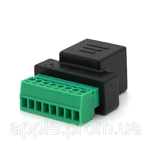 Разъем для подключения RJ-45(F) (8 контактов) с клеммами под кабель ...