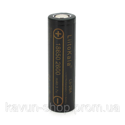 Аккумулятор 18650 Li-Ion LiitoKala Lii-26A, 2600mAh (2450-2650mAh), 3 ...