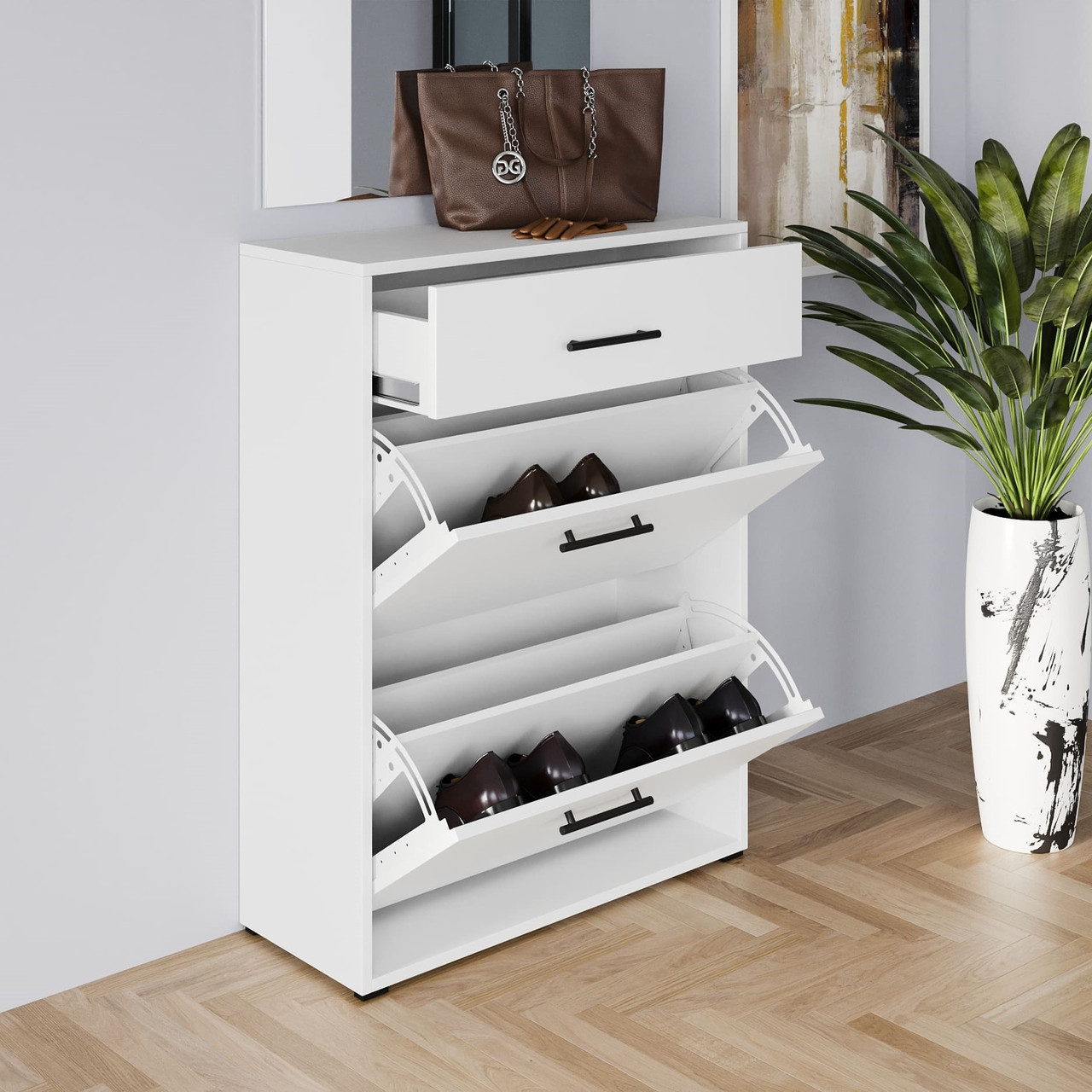 Полиця для взуття на 3 шухляди з ДСП продаж ціна у Києві Тумби та шафи для взуття від