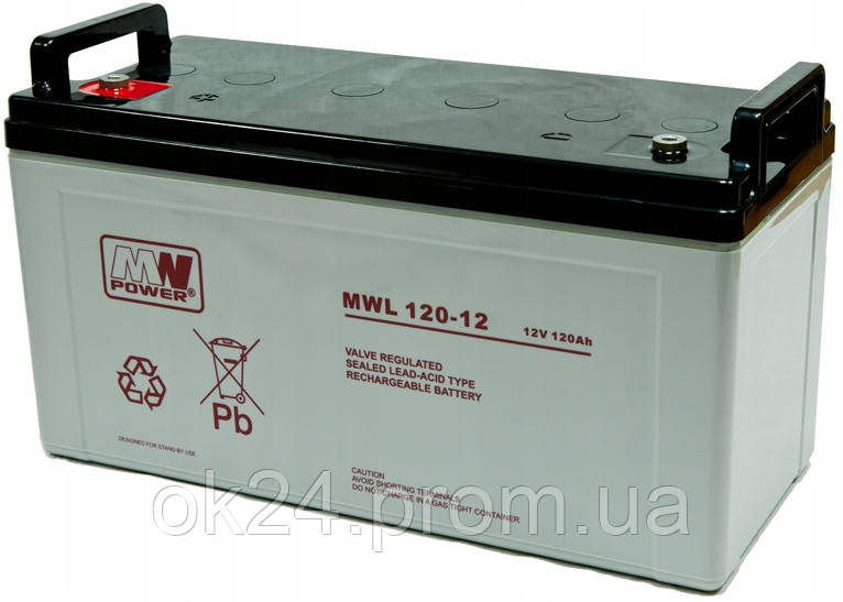 АКУМУЛЯТОР AGM VRLA BATTERY MWL POWER 120Ah 12V MWL120 MWL120-12 UPS ...