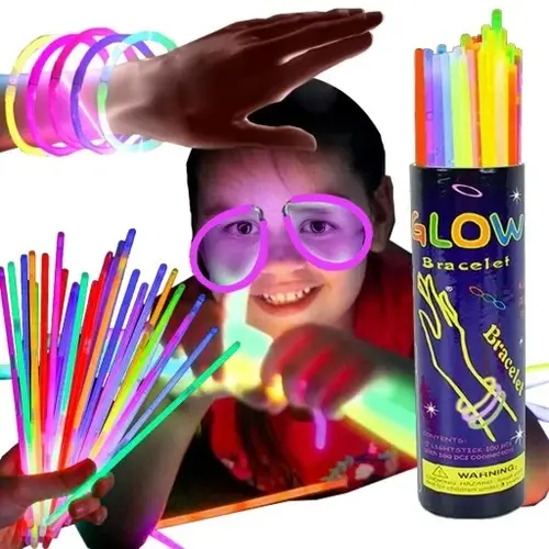 Браслети Fluo Chemical Light 100 шт Glow Sticks світлячки (shopek) (ID ...