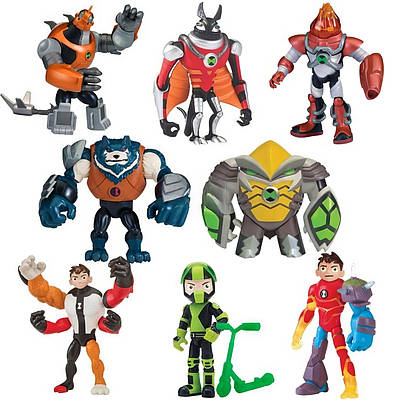 Набор игрушек Бен 10, 9 в 1 со световыми эффектами, 12 см - Бен Тен ...