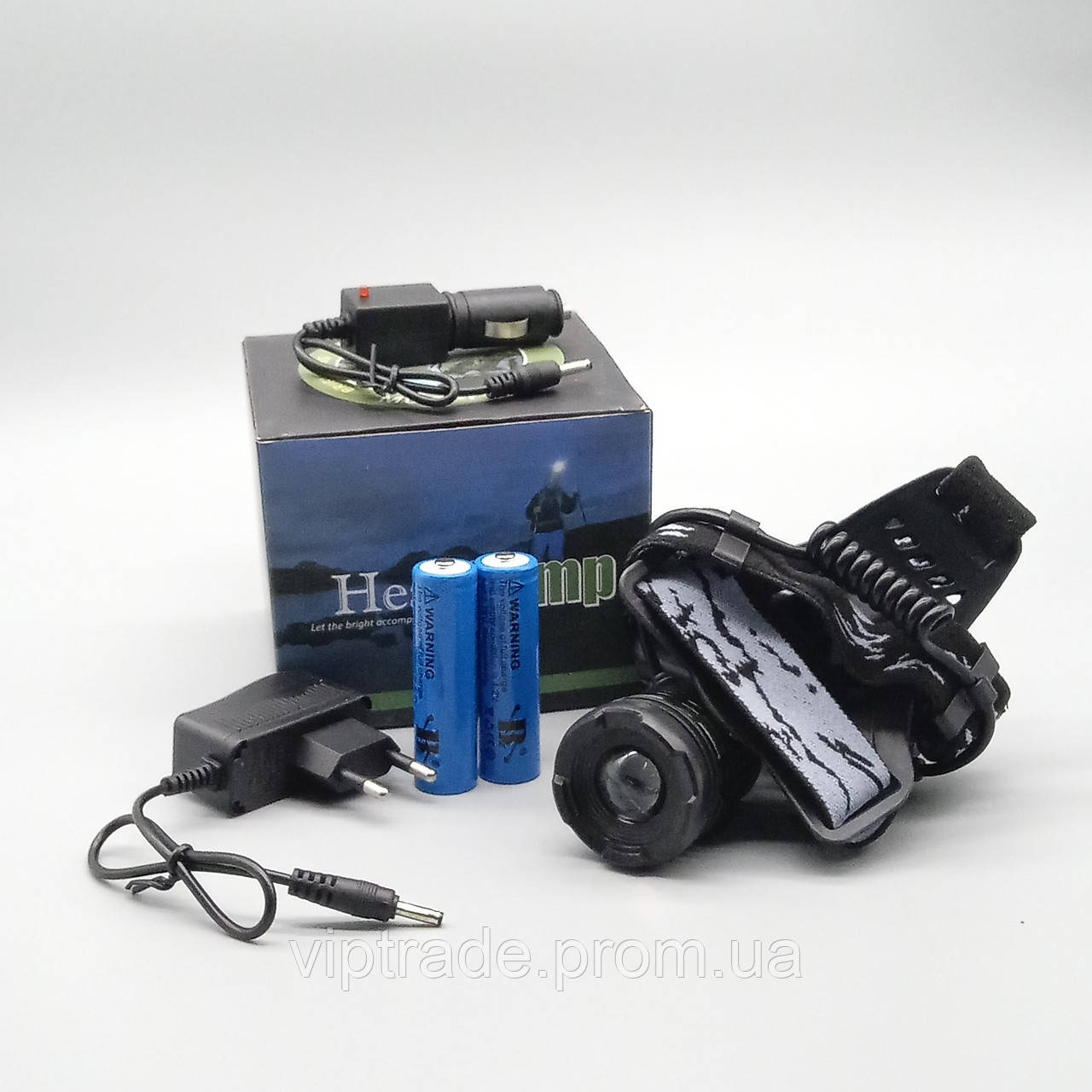 Налобный фонарик BL-2188 -T6 , USB ,Функция Zoom, MicroUSB, +2Х18650, 4 ...