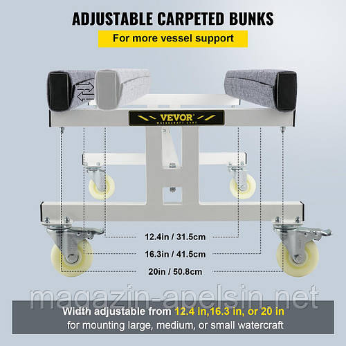 Watercraft PWC Dolly Jet Ski Stand Storage Trolley 1300 LBS Capacity ...