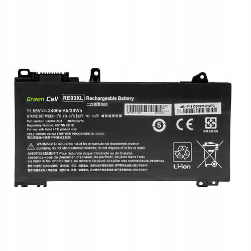 Акумулятор HP RE03XL L32656-005 HSTNN-DB9A 3400mAh 39Wh 3400mAh 11.55V ...