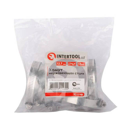 Хомут нержавеющая сталь 12,7 мм D 46-70 мм INTERTOOL TC-1146 (ID#2133595916), цена: 23 ₴, купить ...