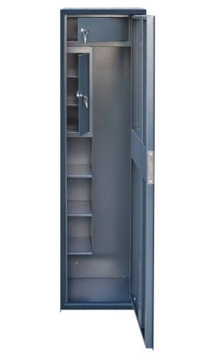 Сейф збройовий LEVMETAL СЗ-160.3/М (RAL 7016) на 3 рушниці з 2 касовим ...