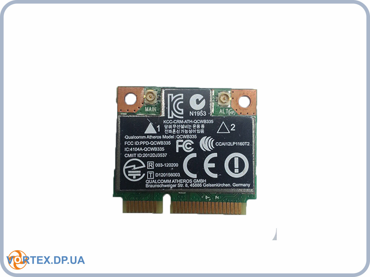 Wi-fi+BT модуль HalfSize Mini pcie для HP! Qualcomm QCWB335 (2 Антенны ...