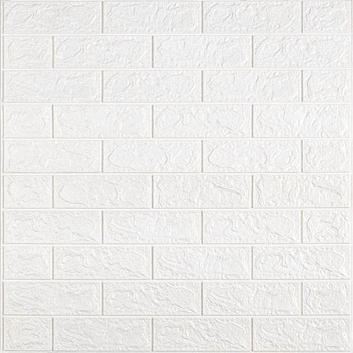 Самоклеющаяся 3D панель под белый кирпич в рулоне 3080x700x3мм (R001-3 ...