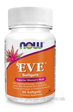 Дієтична добавка NOW EVE Women's Multi комплекс для жінок капсули м'які ...