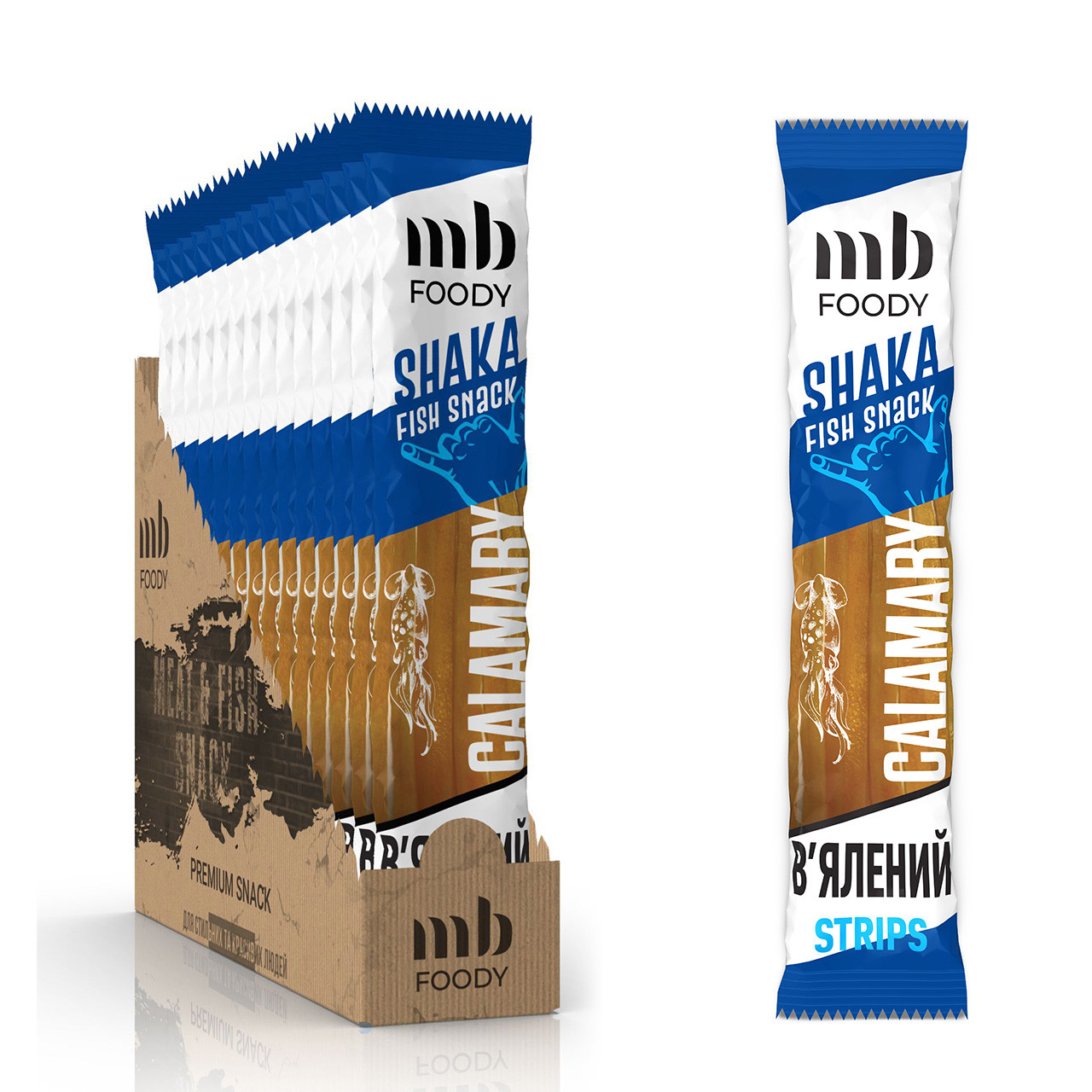 FISH SHAKA STRIPS КАЛЬМАР В'ялений, СТРІПСИ, Рибні СТРІПСИ з кальмара ...
