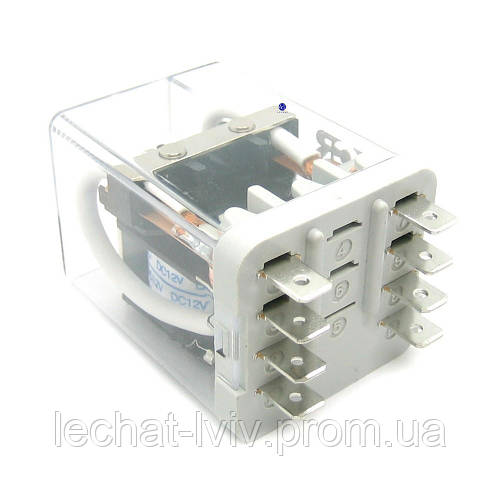 HHC71B-2C-12VDC Реле електромеханічне. Силове. Тип контактів 2C ...