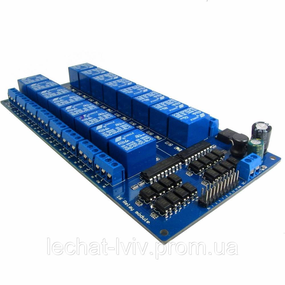 16-Channel 5V Relay Module for Arduino Шестнадцатиканальный релейный ...
