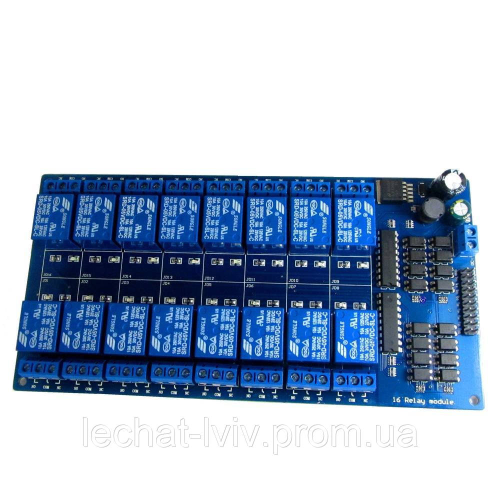 16-Channel 5V Relay Module for Arduino Шестнадцатиканальный релейный ...