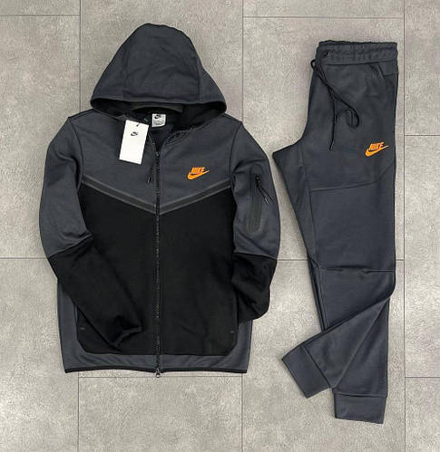 Nike Tech fleece Black&Graphit L (ID#2136104579), цена: 2539 ₴, купить ...