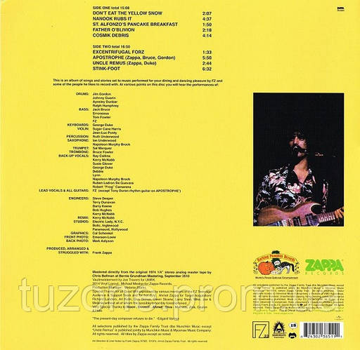 Frank Zappa Apostrophe (') (LP, Album, Reissue, 180 gram, Vinyl) (ID ...