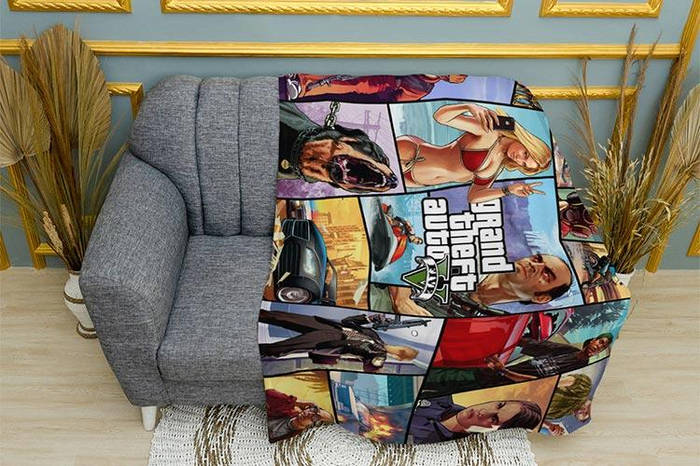 Плед «GTA 5. Фотоколлаж. Vertical photo collage» (ID#2136570353), цена ...