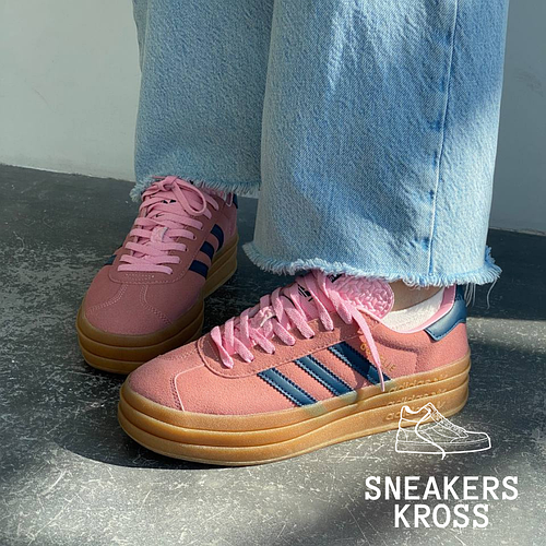 Женские кроссовки Adidas Gazelle Bold Platform Pink Glow, Кроссовки ...