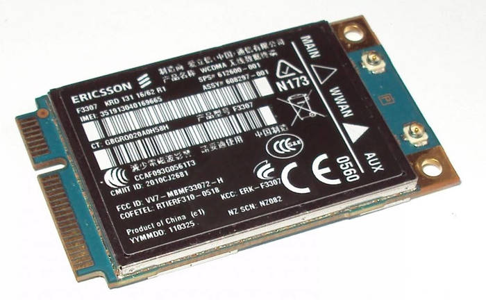 3G модем Ericsson F3307 для ноутбука Mini PCI Express Card (HSPA WCDMA ...