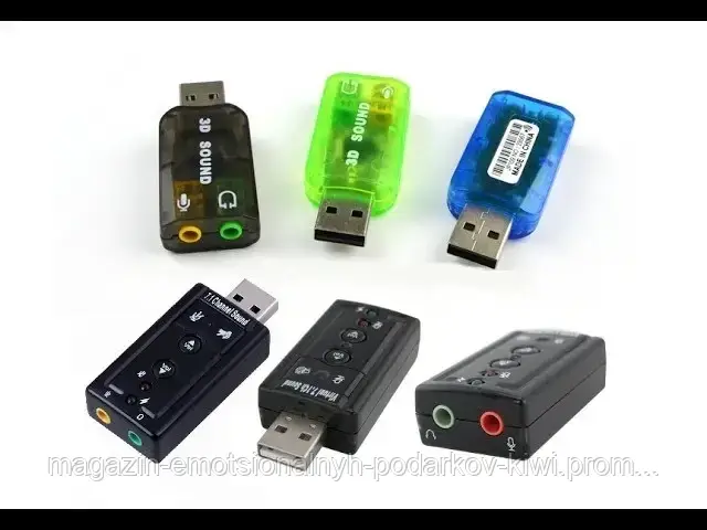 Звуковая карта Usb 3d Sound 5 1 Внешний звуковой адаптер для ПК