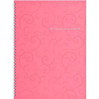 Блокнот Buromax spiral side, А4, 80sheets, Barocco, square, pink BM ...