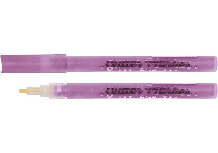 Маркер акриловый STA 1152-G20 Glitter розовый с блёстками, цена: 28 ...