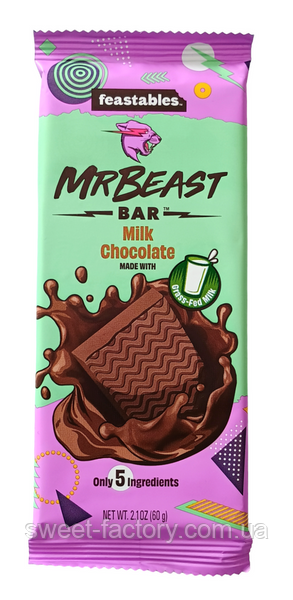 Шоколад Feastables Mr Beast Bar Milk Chocolate 60g: продажа, цена в ...