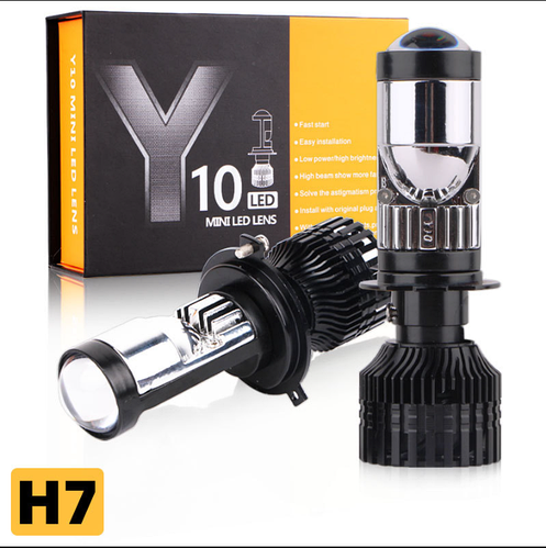 Комплект світлодіодних лінз c активним охлолодженням Y10 BI-LED H7 mini 70W 16000Lm 6000К 9-16V ...
