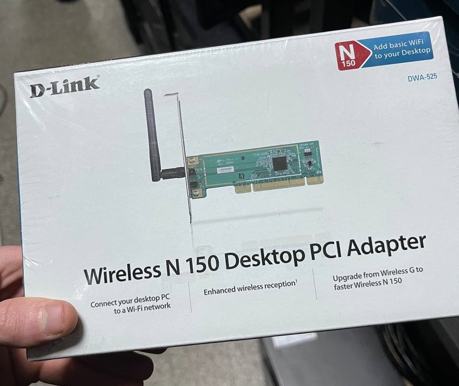 Бездротова Wi-Fi карта PCI bgn 150M D-link DWA-525 антена 2dBi новий (ID#2140221076), ціна: 302 ...
