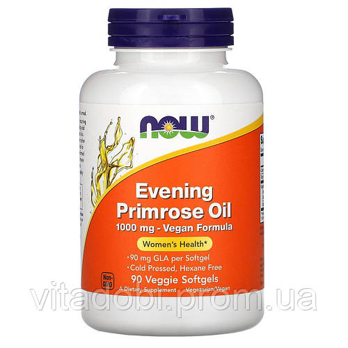 Масло энотеры вечерней примулы Now Foods (Evening Primrose Oil) 1000 мг ...