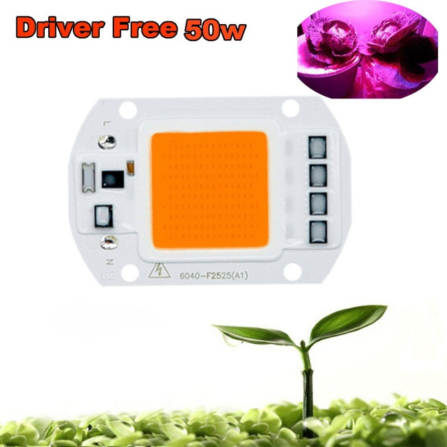 Світлодіод для рослин COB 50W Фіто Full Spectrum 220V AC можна купити в ...