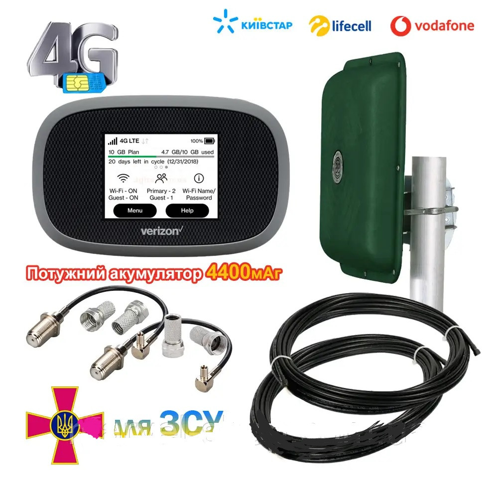 4G комплект з WiFi Роутер Novatel (verizon)Wireless Jetpack MiFi 8800 ...