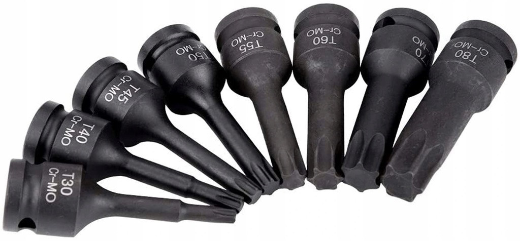 Набор ударных битов впрессованных в головку TORX T30-T80 1/2 V08052 (ID ...