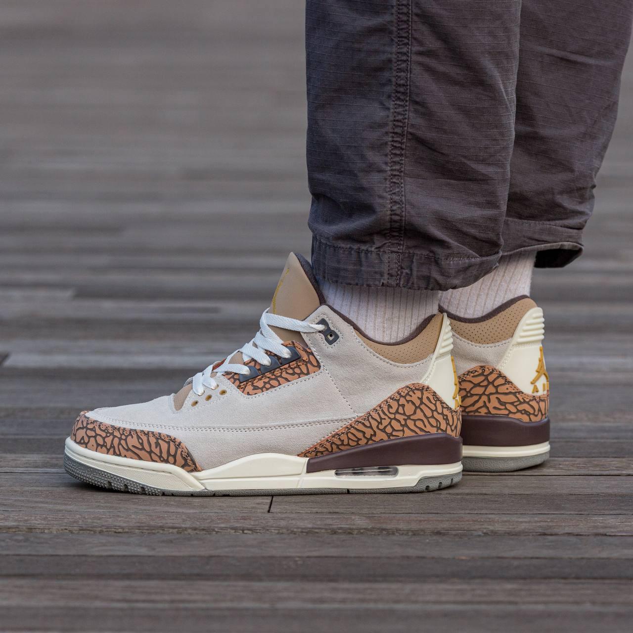 Кроссовки Nike Air Jordan Retro 3 Suede Beige Brown / Найк Аир Джордан ...