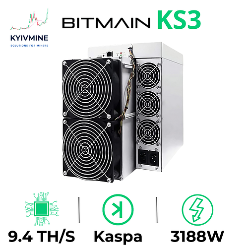 Bitmain Antminer KS3 мощностью 9,4TH/s. майнер цифровой валюты, KASPA ...