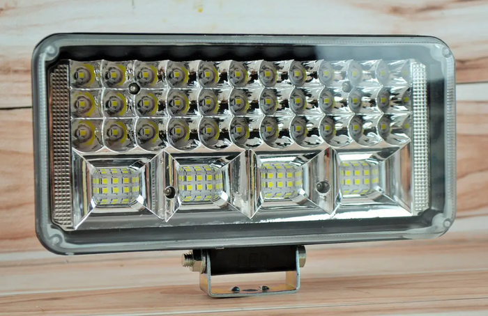 LED фара прямоугольная (1шт) 171W 6000K ближний + дальний 12-24V (22 ...